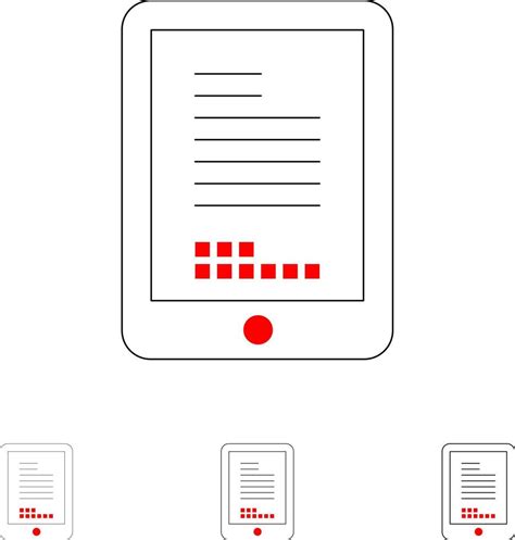 Mobile Coding Hardware Cell Bold And Thin Black Line Icon Set 15057227 Vector Art At Vecteezy