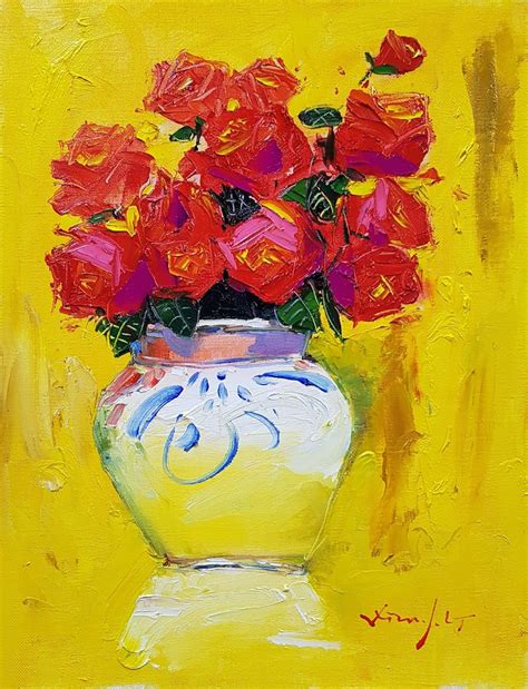 Oil Colours Acrylicสีเทียนและสีชอร์ค에 있는 วิยะดา วงค์แก้ว님의 핀 2024 꽃그림 유화 추상화