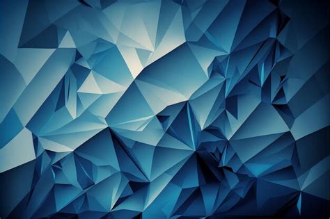 Premium Photo Abstract Polygonal Blue Background 3d Rendering