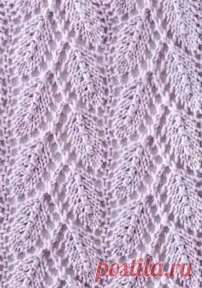 Нежный узор с шишечками Спицами Постила