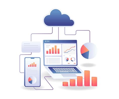 Premium Vector Analyst Data Server Computer Network