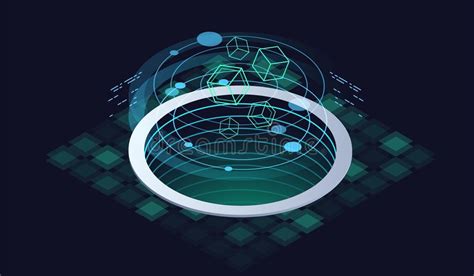 Technology Isometric Infographic Design For Quantum Computer
