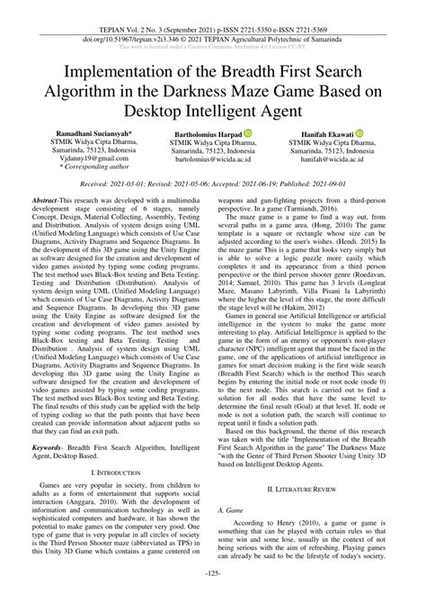 Pdf Implementation Of The Breadth First Search Algorithm In The