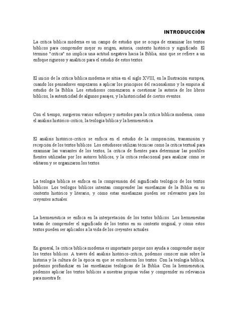 Critica Moderna Biblica Pdf Crítica Textual Biblia