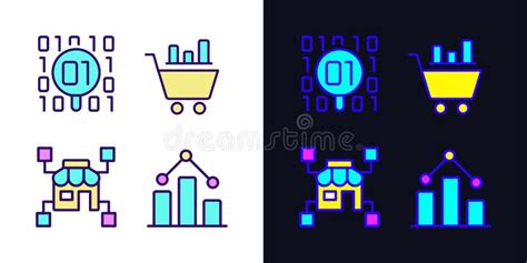 retail data mining light and dark theme rgb color pixel perfect icons