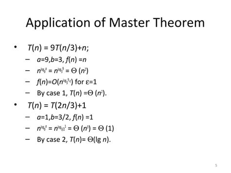 Master Method Theorem Ppt