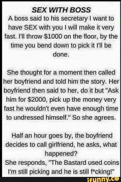 Sex With Boss A Boss Said To His Secretary I Want To Have Sex With You