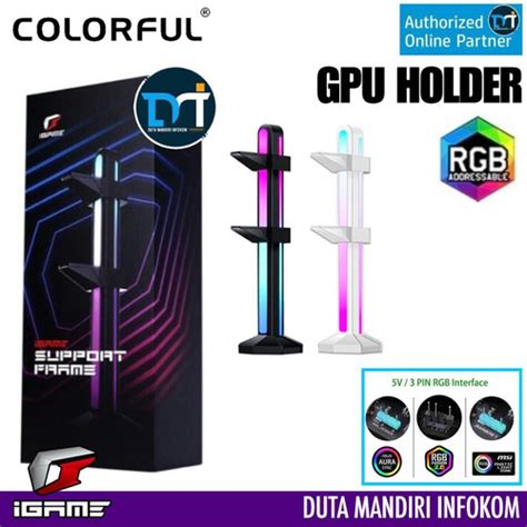 Jual Colorful Igame Argb Vga Holder Gpu Holder With Symphony Frame Black Jakarta Pusat