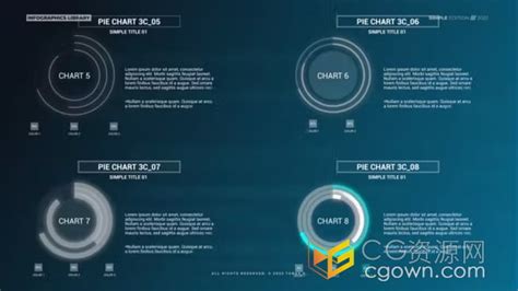 Ae模板 系列简洁创意动画饼图企业业务演示信息图表工具包 Cg资源网