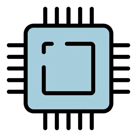 Premium Vector Microprocessor Icon Outline Microprocessor Vector Icon