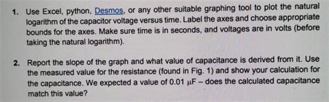 Solved We Set Up A Resistor And Capacitor In Series As Shown Chegg Com