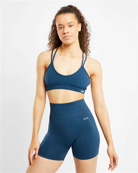 Sports Bras Women Aybl Essential Strappy Sports Bra Marine Blue Sports Bras Women Aybl Essential Strappy Sports Bra Marine Blue