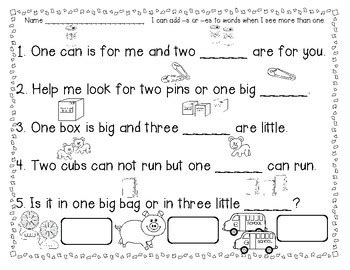 Plural Nouns Adding S Or Es To Make More Than One By Sherri Cheshire