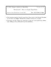 Graph Algorithms In Design Analysis Of Algorithms Course Course Hero