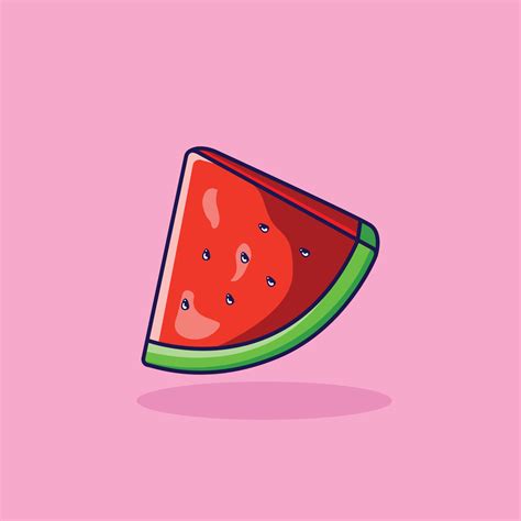 Cartoon Style Watermelon Slice Icon 10557163 Vector Art At Vecteezy