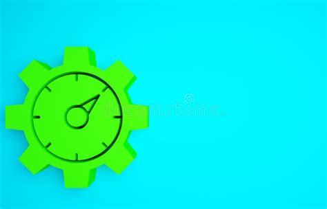 Green Web Analytics Information And Development Website Statistic Icon Isolated On Blue