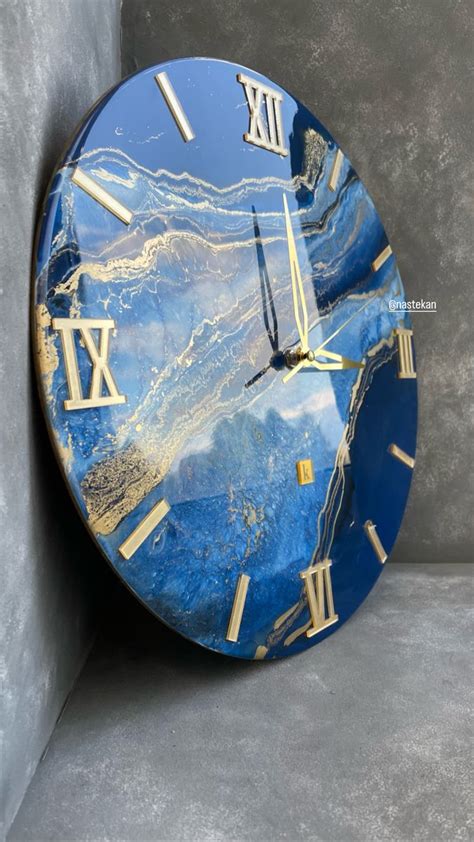 Часы из эпоксидной смолы Настенные украшения Часы Искусство из смолы