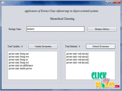 Identification And Application Of Extract Class Refactoring In Object