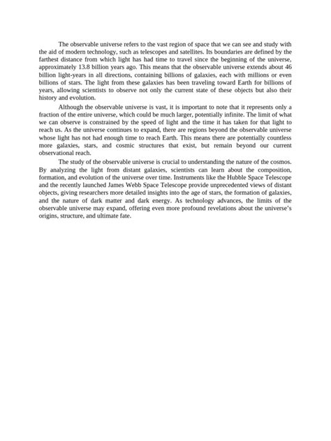 Observable Universe Pdf