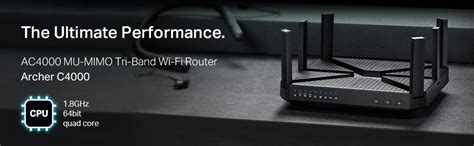 TP Link AC4000 Tri Band WiFi Router MU MIMO Beamforming Gigabit Integrated Anti Virus QoS