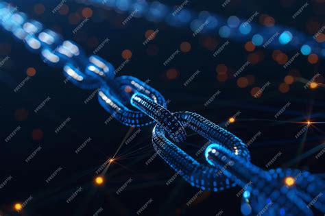 Premium Photo Digital Chain Constructed Of Binary Code Floating In