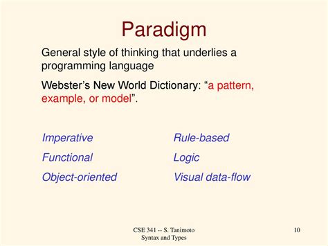 Representation Syntax Paradigms Types Ppt Download