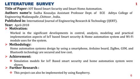 Internet Of Things Iot Based Smart Security And Home Automation System Ppt
