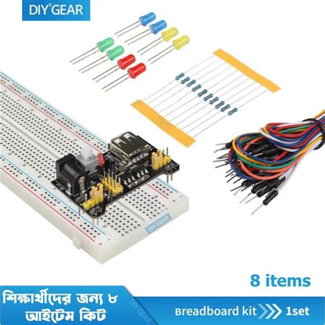 Complete Mb 102 Breadboard Kit With 830 Tie Point Power Supply Comprehensive Mb 102 Breadboard