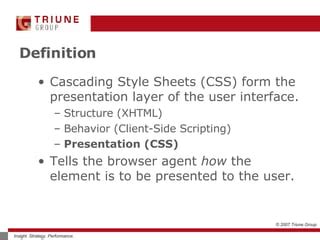 Introduction To Cascading Style Sheets CSS PPT Web Design And HTML Internet