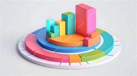 Premium Photo 3d Bar Chart 3d Bar Chart Illustration Bar Chart With Depth Threedimensional Bar