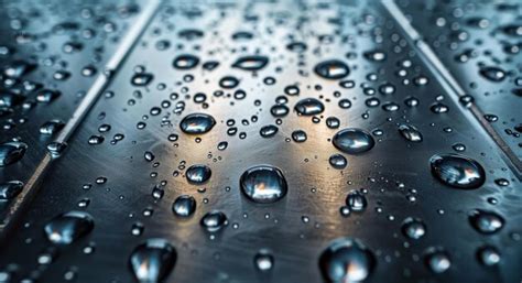 Raindrops On Glass Premium Ai Generated Image