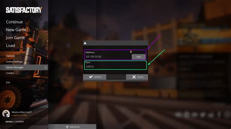 How To Connect To Your Satisfactory Server Using Ip And Port