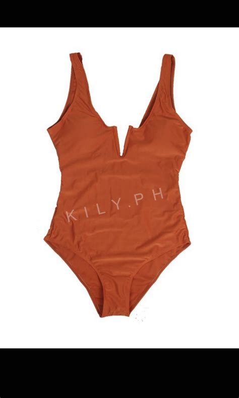 Rust One Piece Swimsuit Womens Fashion Swimwear Bikinis And Swimsuits On Carousell