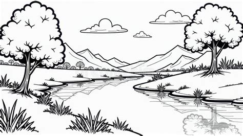 River Clipart Black White Stock Illustrations 1685 River Clipart