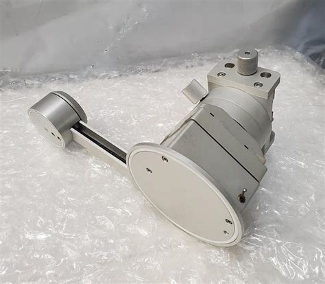 Used Olympus Microscope Fixture With Dual Micrometers For Sale In