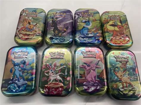 Pokemon Tcg Prismatic Evolutions Mini Tins X 8 Full Complete Art Set New Sealed 215 61