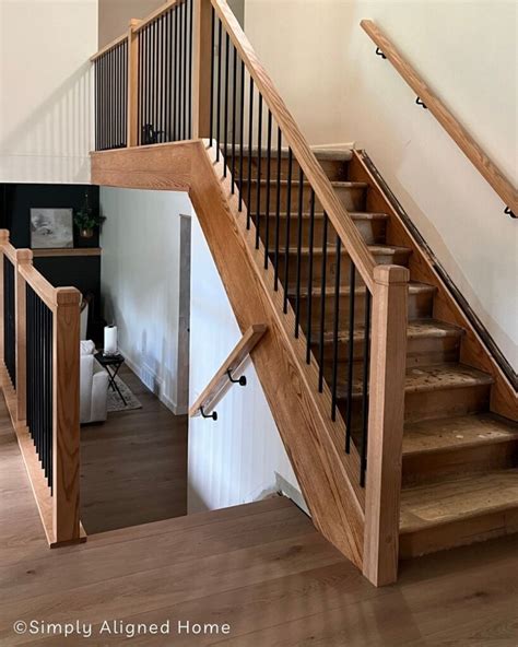 Easy Diy Staircase Makeover With Runner Simply Aligned Home