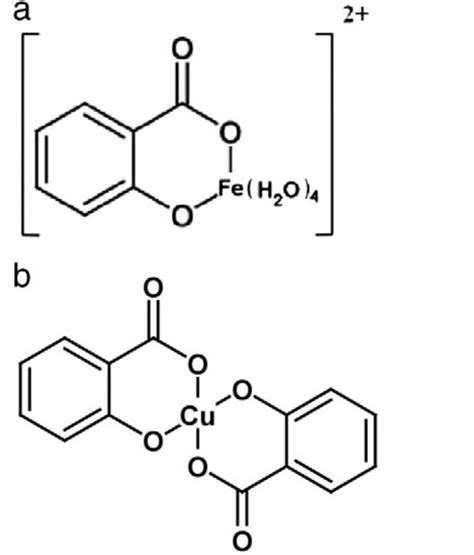 Chemical Structures Of Feiii Salicylate A And