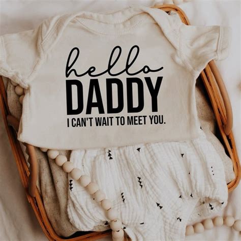 Hello Daddy Pregnancy Announcement To Husband Personalized Bodysuit