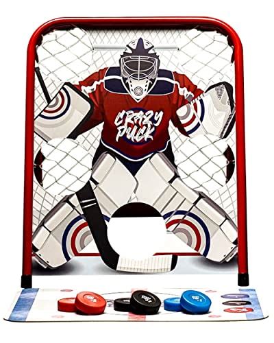 Crazy Puck Ensemble De Cibles Dentraînement De Hockey Filet De Hockey De Rue En Acier Avec 6