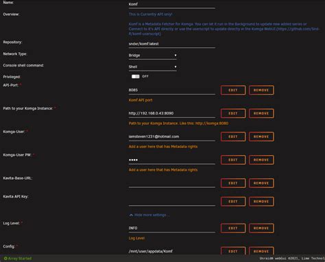 Komf Docker Support Thread Docker Containers Unraid