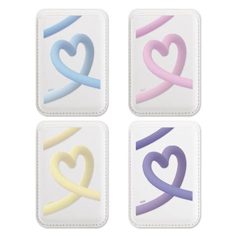 [당일출고] 9c9c 3d 하트라인 맥세이프 카드 지갑 케이스 에이블리