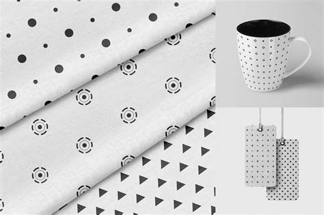 Seamless Geometric Shapes Vector Patterns By AVK Studio TheHungryJPEG