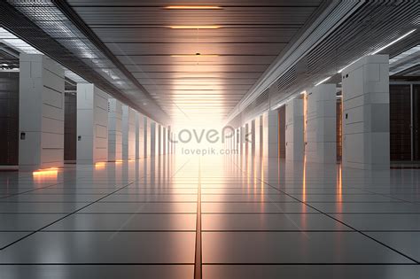 미래 데이터 센터의 복도