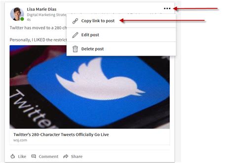 How To Link To A Post On Linkedin Lisamarie Dias Designs