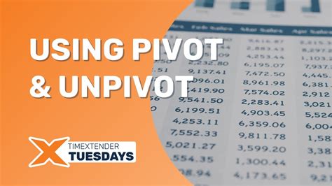 Using Pivot And Unpivot Timextender Tuesdays Episode 33 Youtube