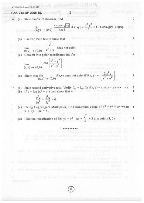University Of Mumbai F Y B Sc Computer Science Mathematics Paper I Old Question Papers