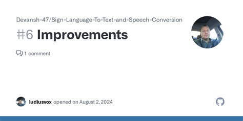 Improvements · Issue 6 · Devansh 47sign Language To Text And Speech
