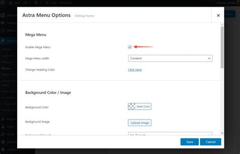 How To Create A Mega Menu Using The Nav Menu Module Of Astra