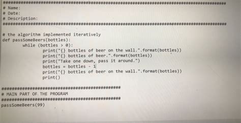 solved program 99 bottles of beer on the wall your task in